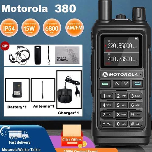 Jual HT Motorola Walkie Talkie Jarak Jauh HX380 Dual Band VHF/UHF 10W Radio Dua-Daya Tinggi ...