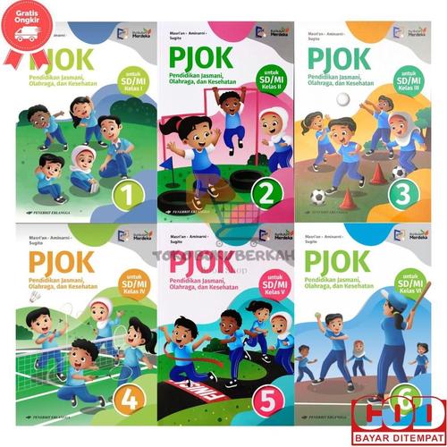 Jual BUKU PJOK SD/MI Kelas 1 2 3 4 5 6 Penerbit Erlangga - Kurikulum Merdeka - Masrian, Aminarni ...