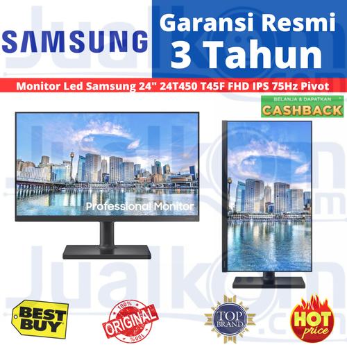 Jual Monitor Samsung 24" 24T450 T45F FHD IPS 75Hz Pivot - Jakarta Pusat ...