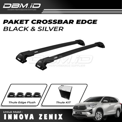 Jual Crossbar THULE EDGE + EDGE FLUSH + KIT Innova Zenix - Hitam ...