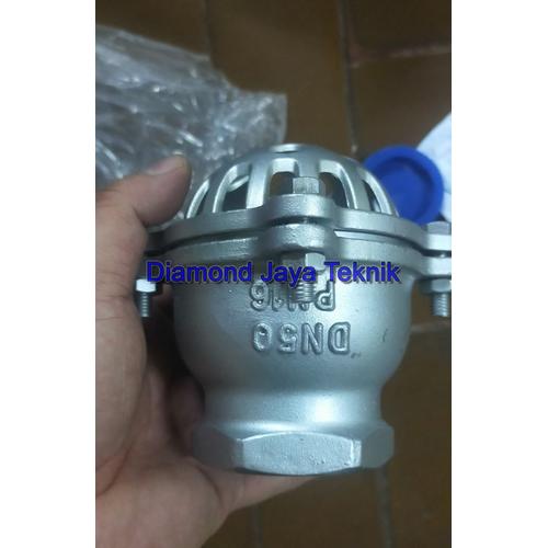 Jual Foot Valve Stainless Drat 3" / Foot Klep Valve SS 304 3" Inch Drat ...