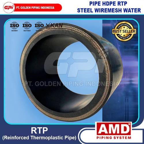 Jual PIPE HDPE RTP STEEL WIREMESH WATER PN 12,5 MERK AMD - 6 METER - OD.90mm(3") - Kota ...