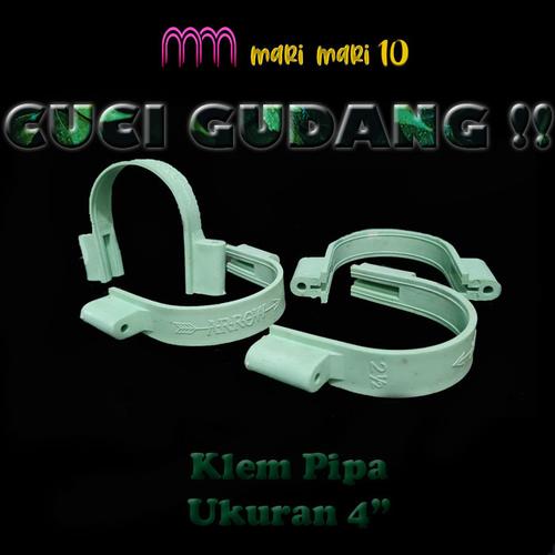 Jual Klem Clam Pipa PVC 4" Hard Clamp Omega Hijau Arrow - Jakarta Barat ...