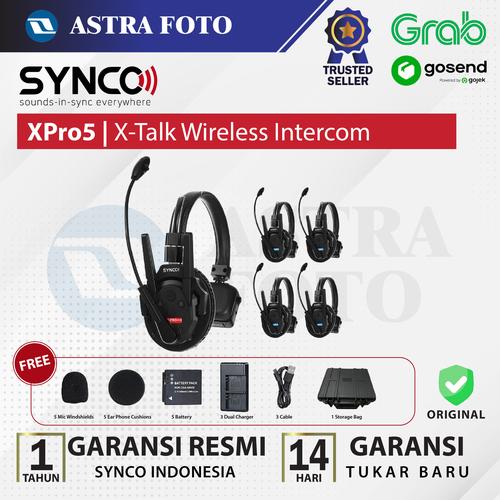 Promo Synco Xtalk XPro5 Wireless Intercom System with 5 Single-Ear Headsets (2.4 GHz) Cicil 0% ...