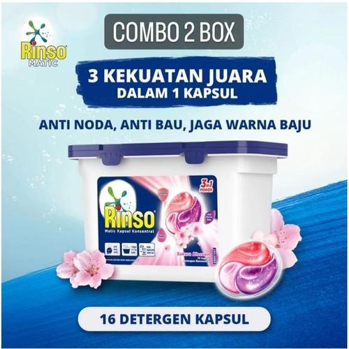 Jual 2 Box 32Pcs Rinso Kapsul Matic Konsentrat Sakura Blossom - SAKURA ...