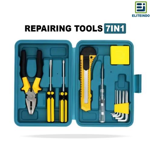 Jual Kunci Set Repairing Tools Set 8in1 (G1A1) / Alat Tukang Perkakas Box Tool Kit Tang Meteran ...