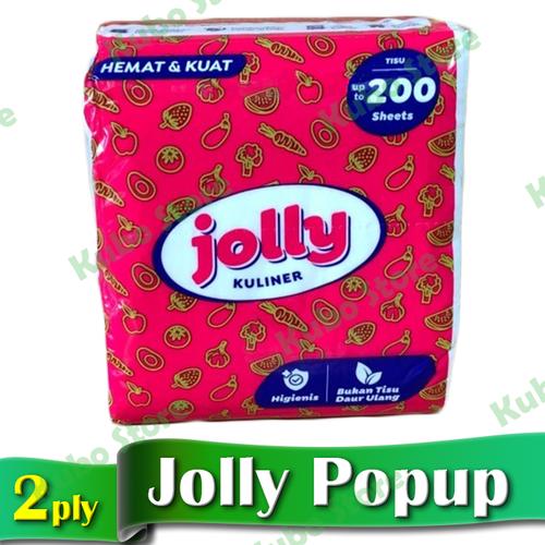 Jual Tissue Jolly Pop Up 90gr 200s 2ply Tisu Meja Makan Resto Toilet ...