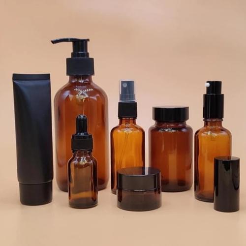 Jual Botol Skincare Kemasan Paket Series Skincare Botol Pot Cream Botol ...