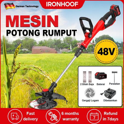 Jual IRONHOOF Mesin Pemotong Rumput 48 Volt Pemotong Rumput Portable ...