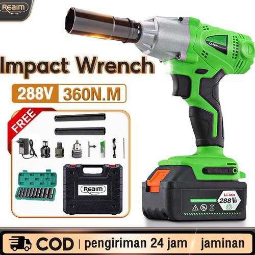 Jual BARU!!! Reaim cordless impact wrench 288V impact baterai MESIN BOR UNTUK BAUT MOBIL impact ...