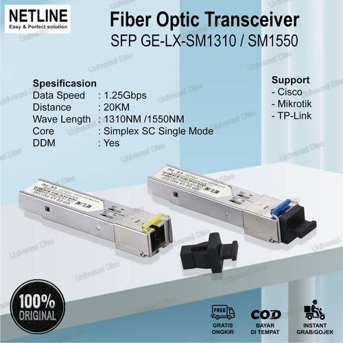 Jual Transceiver Fiber Optic SC Single Mode SFP-GE-LX-SM1310 1.25G 3KM ...