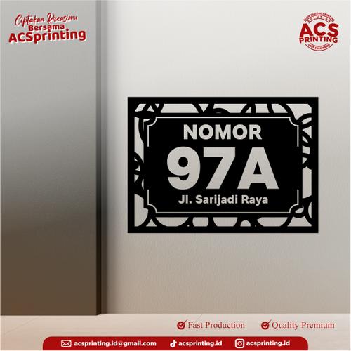 Jual Custom Nomer Rumah Papan Alamat Rumah Minimalis Akrilik UV Print ...