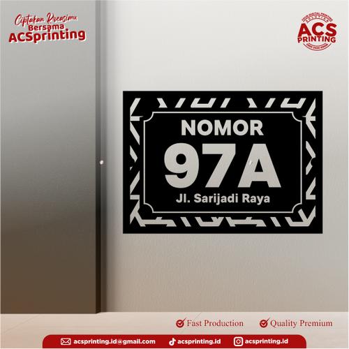 Jual Custom Nomer Rumah Papan Alamat Rumah Akrilik UV Print Cutting ...
