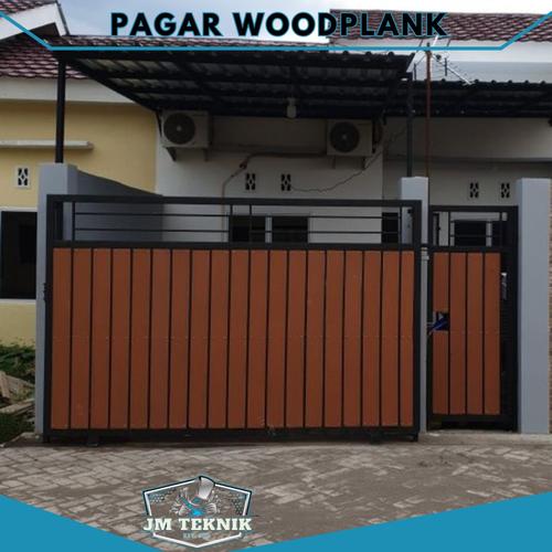 Jual PAGAR WOODPLANK GRC PINTU GERBANG MINIMALIS PAGAR RUMAH MOTIF KAYU ...