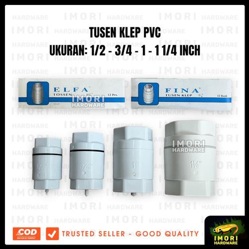 Jual Tusen Klep PVC 1/2 3/4 1 1 1/4" Tosen Tussen Foot Valve - 1 1/4 ...