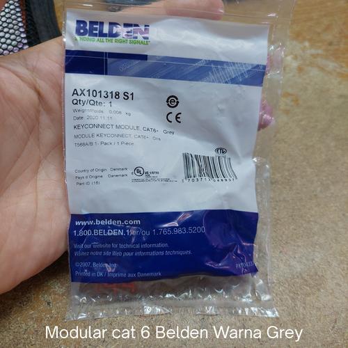 Jual Modular BELDEN Cat 6 Warna GREY ABU-ABU / Belden cat 6 / Modular ...