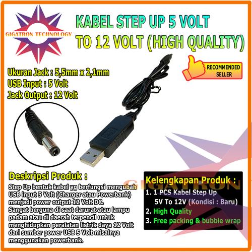 Promo Kabel Step Up USB 5V To 12V DC Power Supply Charger Converter ...