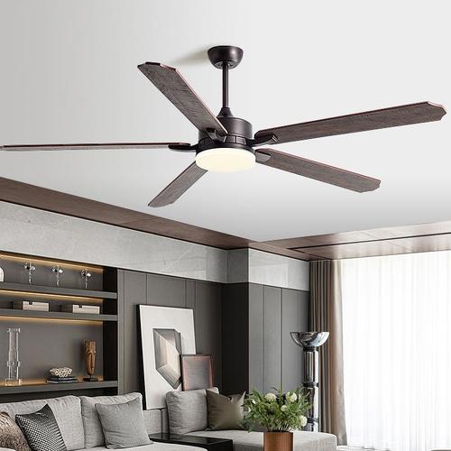 Jual Kipas Angin Lampu LED Plafon Ceiling Fan Bilah Kayu Reverse Mode ...