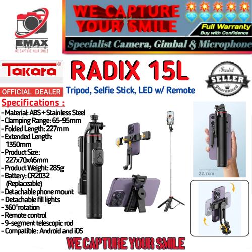 Jual TAKARA RADIX 15L Tripod Selfie Stick Tongsis Smartphone Camera ...