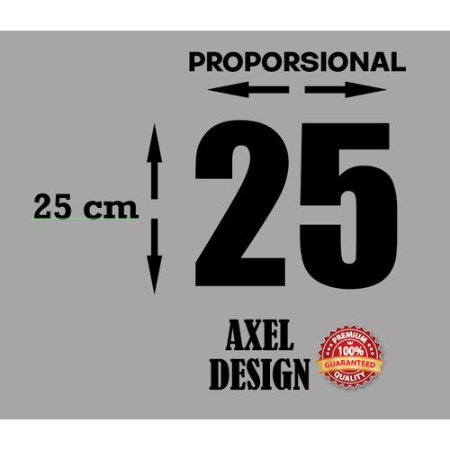 Jual STIKER ANGKA / HURUF UK TINGGI 25 CM BAHAN ORACAL GLOSSY - BLACK ...