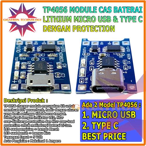 Promo TP4056 Micro USB To Lithium Battery Charging Module Output 5V 1A ...