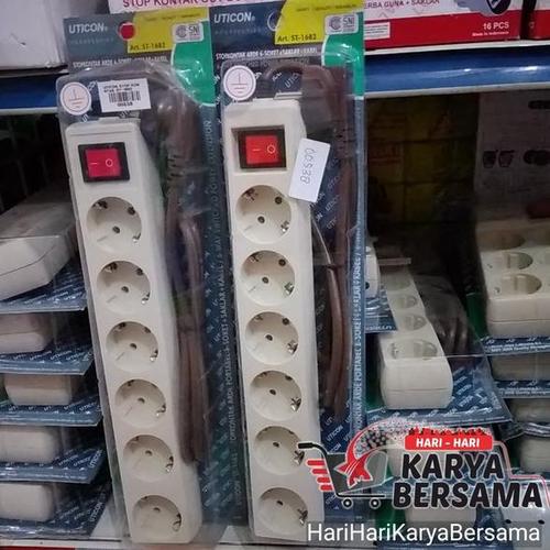 Jual KS - UTICON ST-1682 STOP KONTAK ARDE SNI COLOKAN COLOK LISTRIK 6 ...