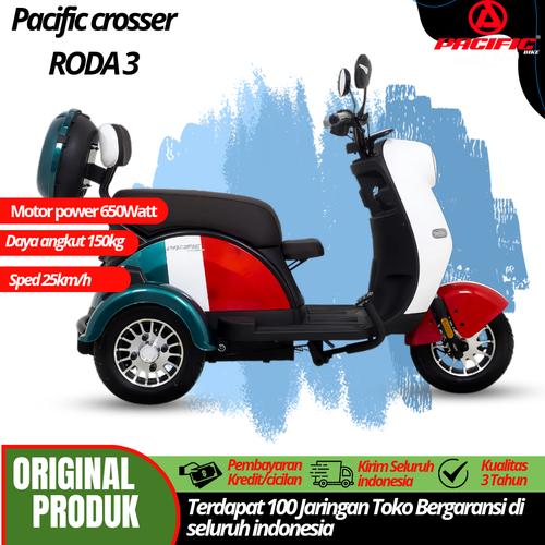 Jual Sepeda listrik roda tiga pacific crosser model baru bisa mundur ...