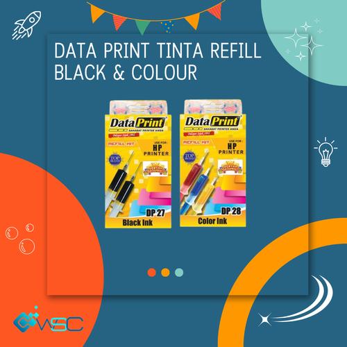 Jual Data Print Tinta Refill DP 27 & DP 28 For Printer HP - Kab ...