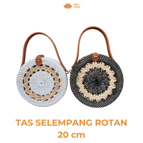 Jual Tas Rotan Bulat Pegangan diameter 20 cm - Tas Rotan bulat - rattan ...