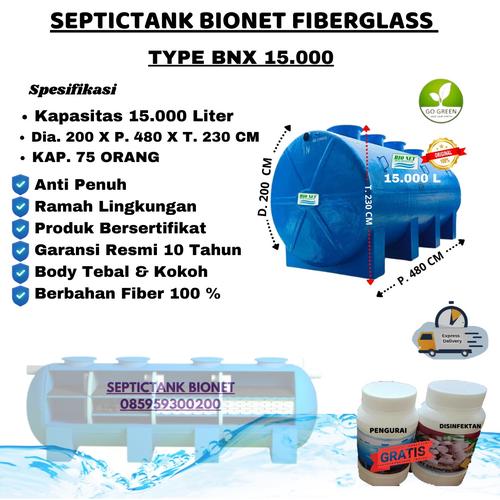 Jual Septictank BIONET Fiberglass Type BNX Cap. 15.000 L - Kab ...