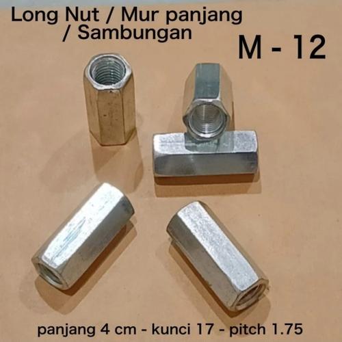 Jual long nut M12 sambungan drat M12 - Kab. Bekasi - ALTA GO | Tokopedia