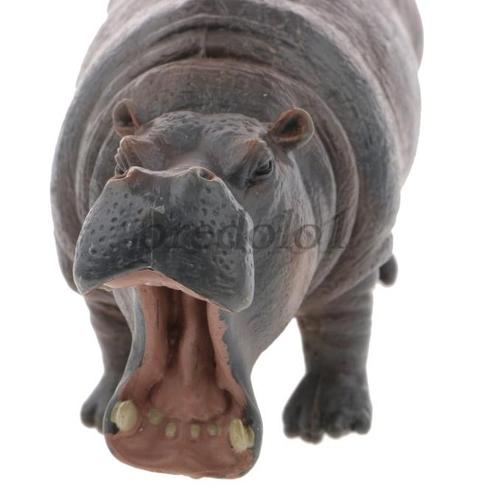 Jual Child Play Lifelike Hippopotamus Hippo Wild Animal Model Figurine ...