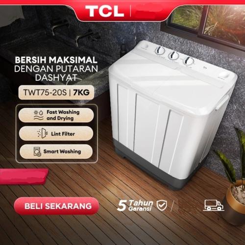Jual Mesin Cuci Twin Tub TCL TWT76-20S | 2 tabung TWT7620S 7kg 7 kg filter - Kab. Cilacap ...