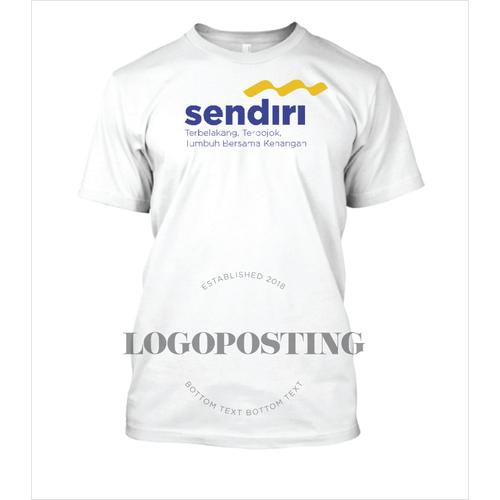 Jual SENDIRI - Kaos Tshirt Logo Parody Mandiri - Putih, L - Kab ...