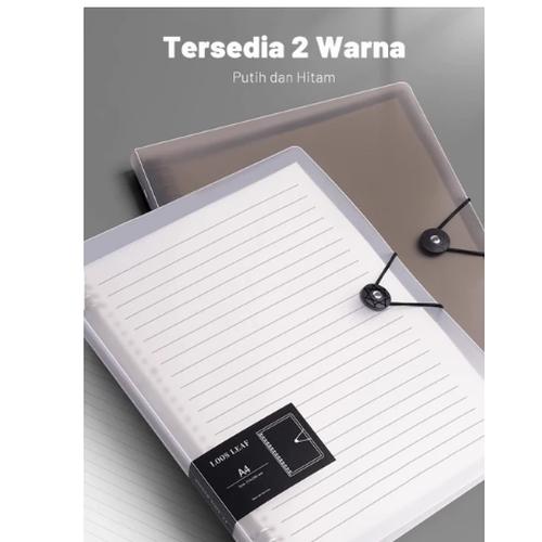 Jual Binder A5 / B5 Buku tulis Binder Aesthetic Transparan Hitam Putih ...