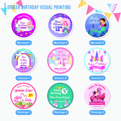 Jual Stiker Ulang Tahun Custom Tema / Tulisan / Foto - Request Ukuran ...
