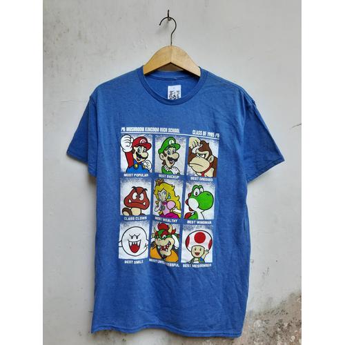 Jual Kaos Super Mario Bros Mushroom Kingdom High School Class of 1985 ...
