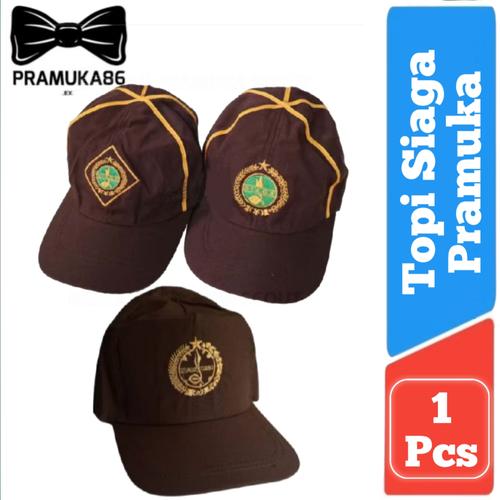 Jual Topi Siaga Pramuka Putra & Putri Logo Bordir Belakang Perekat ...