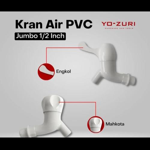 Jual Kran Air PVC Tembok Jumbo 1/2 inch YOZURI - Mahkota, Tembok - Kota ...