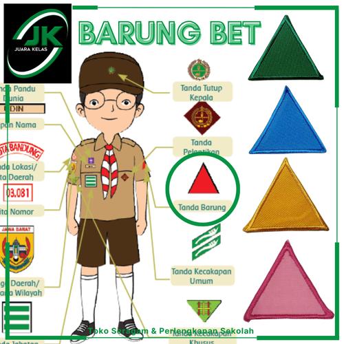 Jual [JK] 2Pcs Bet Badge Tanda Regu Barung Pramuka Siaga Tanda Barung ...