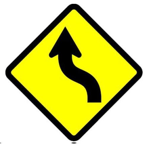 Jual Rambu Peringatan Peringatan Tikungan Ganda dengan TikunganPertama ...