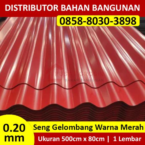 Jual Seng Gelombang Merah 500x80 Galvalum 500cm x 80cm Per Lembar ...