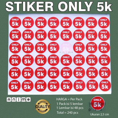 Jual STIKER ONLY 5k 10k 15k 20k 25k 30k 50k 100k - 100k - Jakarta Utara ...