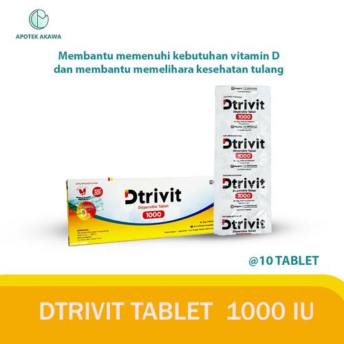Jual DTRIVIT 1000 IU TABLET HISAP / VITAMIN D3 1000 IU / APOTEK AKAWA ...