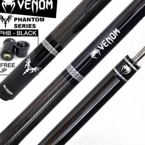 Jual Venom Cue Phantom Series PHB Black Premium Pool Cues Uniloc Joint ...