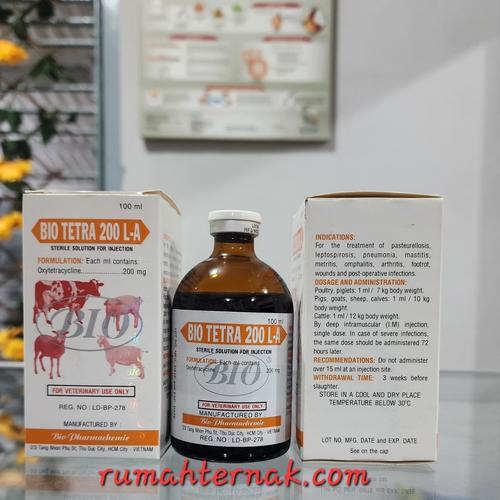 Jual Sediaan Ternak BIO - TETRA 200LA 100ml - Kab. Sukoharjo ...