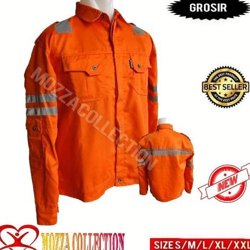 Jual AS - BAJU SERAGAM SAFETY PROYEK ORANGE MERK BOSS ORIGINAL-WEARPACK ...