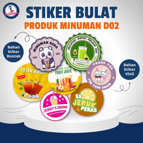 Jual Label produk makanan / Label olshop stiker terima kasih bulat ...