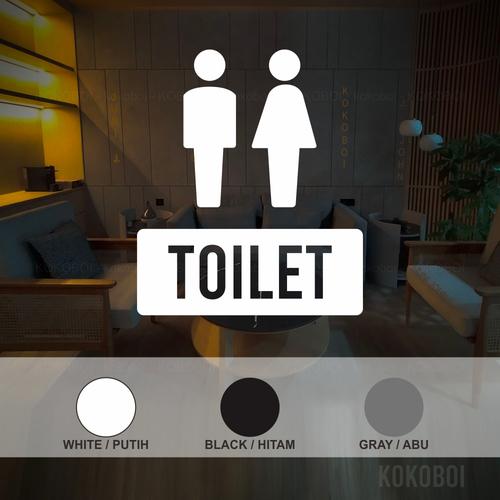 Jual Stiker Toilet Persegi Pintu Kaca Cafe Restoran Kantor Dinding Toko ...
