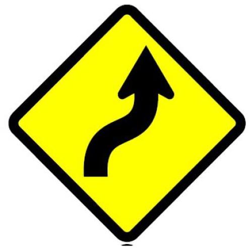 Jual Rambu Peringatan Peringatan Tikungan Ganda dengan Tikungan Pertama ...